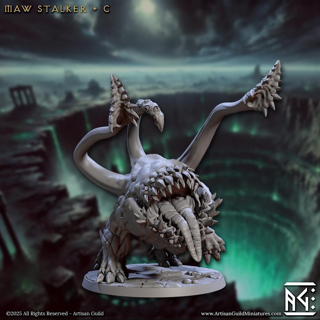Maw Stalker V3 (50mm Base) 3D Printed Resin Miniature | Tabletop Role ...