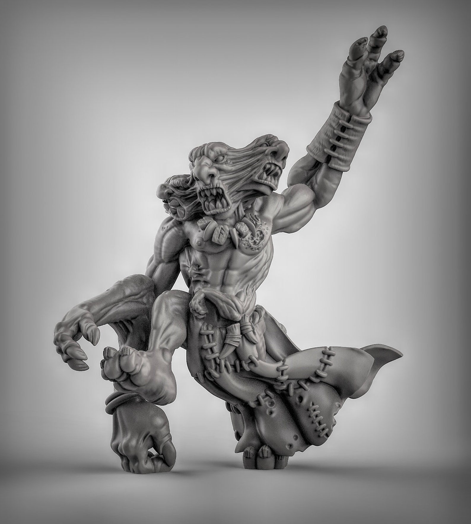 Dire Troll 3D Printed Resin Miniature Tabletop Role Playing Dungeons ...