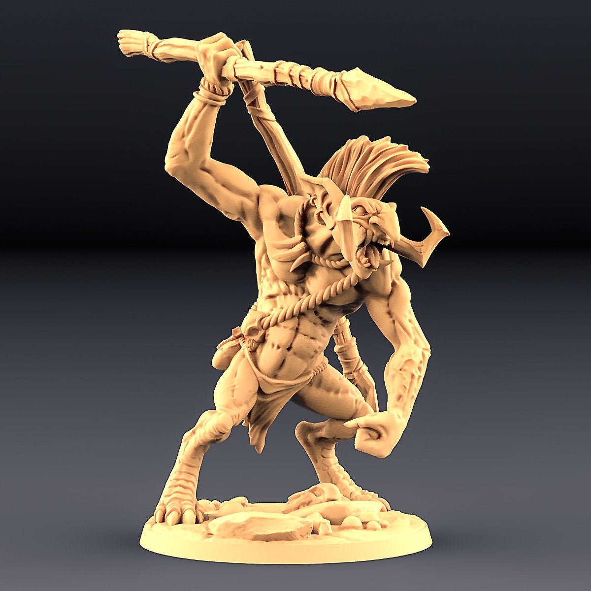Rumpu the Warrior Troll 3D Printed Resin Miniature Tabletop - Etsy