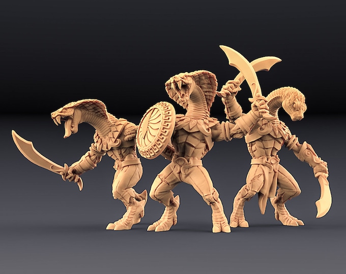 Amazon Snake Guards Naga/yuan Ti/melusai Women 28mm Miniatures for ...