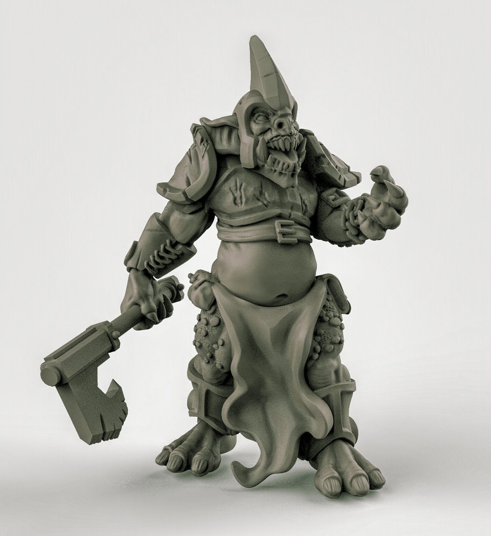 Armored Troll 3D Printed Resin Miniature | Tabletop Role Playing ...