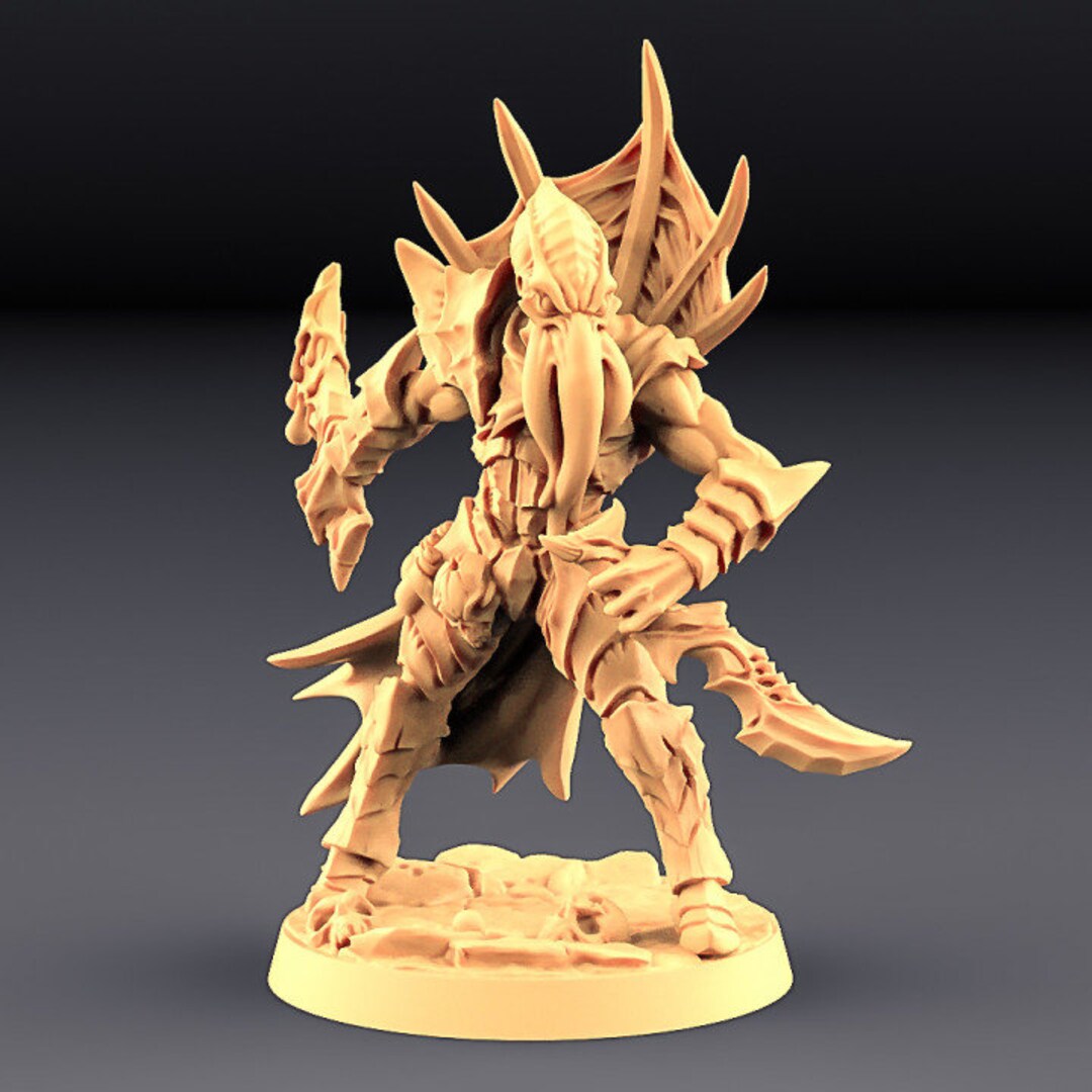 Deep One Reaver V3 3D Printed Resin Miniature Tabletop Role Playing ...