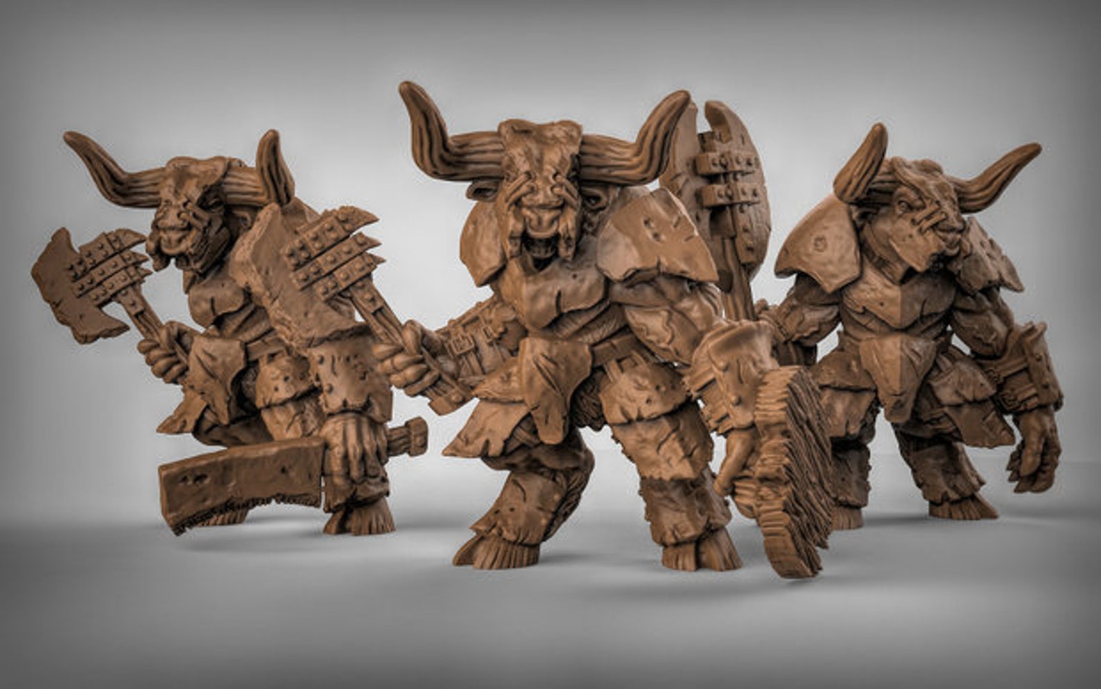 Armored Minotaur 3D Printed Resin Miniature | Tabletop Role Playing ...