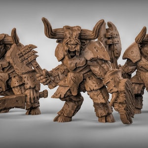 Armored Minotaur 3D Printed Resin Miniature | Tabletop Role Playing ...