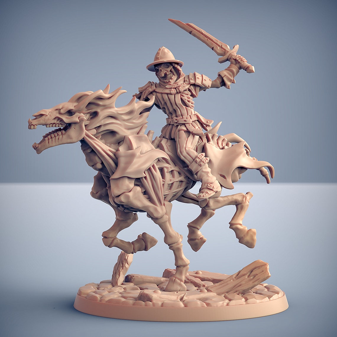 Nightmare Rider Mounted Undead V1 3D Printed Resin Miniature | Tabletop ...
