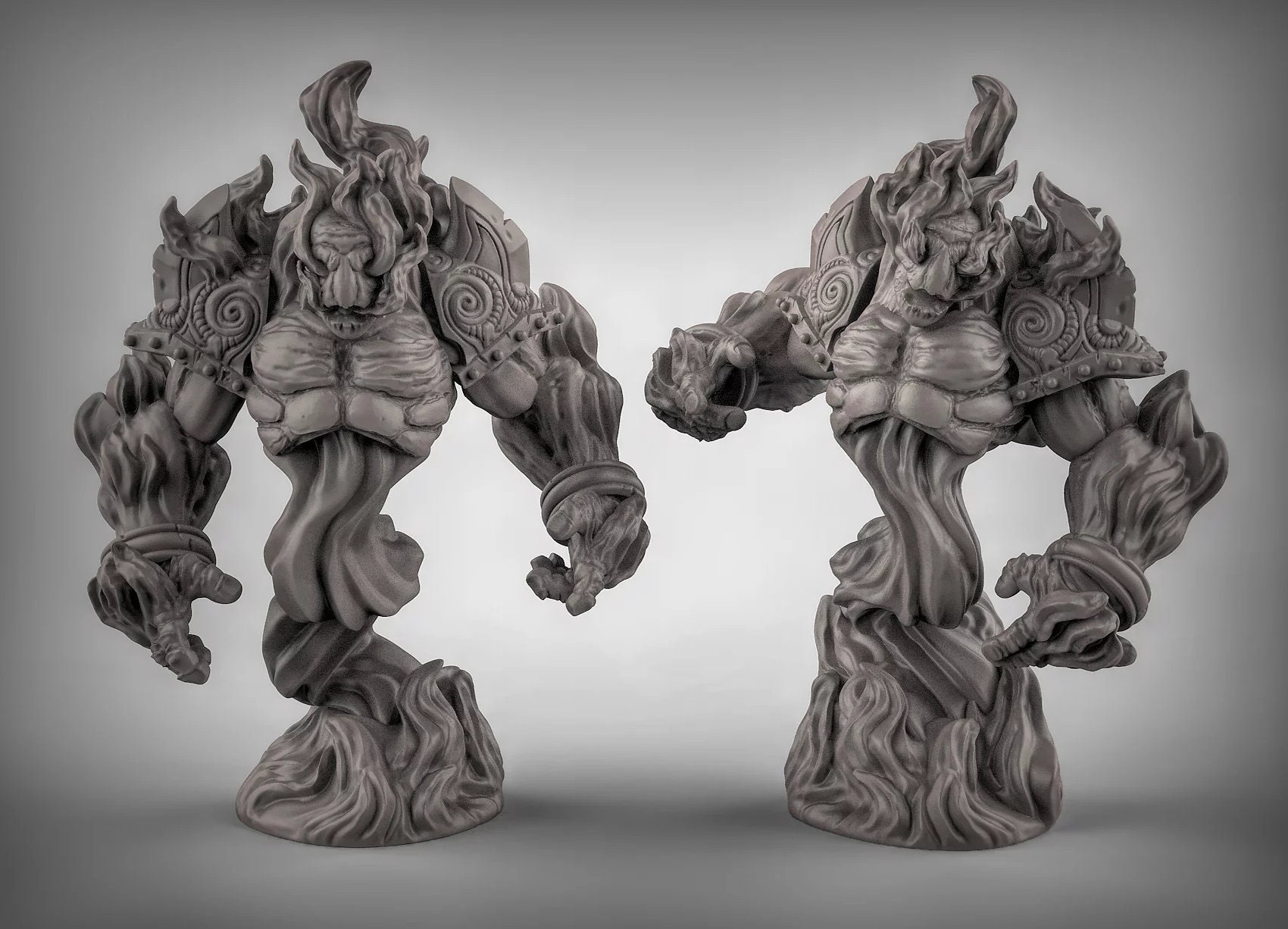 Fire Elemental 3D Printed Resin Miniature Tabletop Role - Etsy