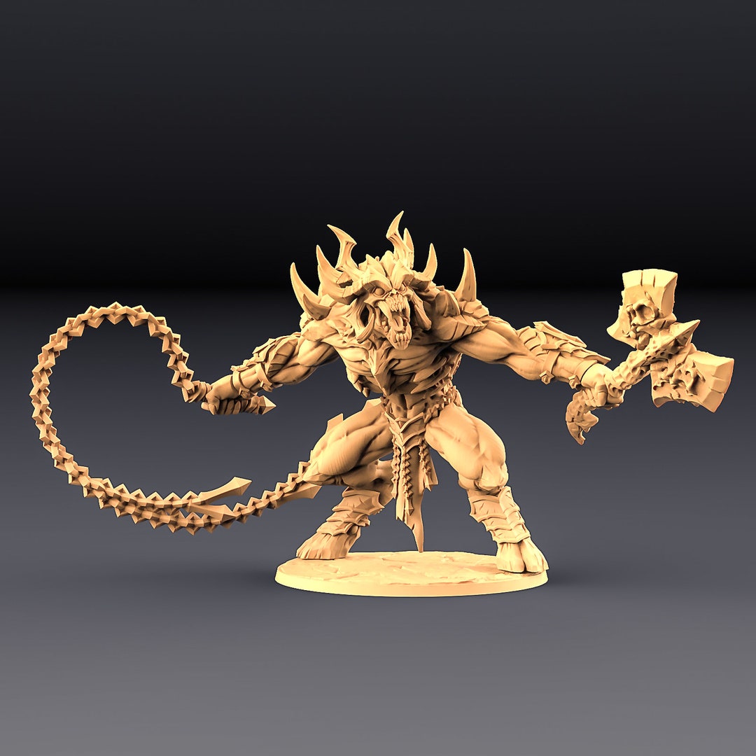 Demon King Champion 100MM Base Epic Boss 3D Printed Resin Miniature ...