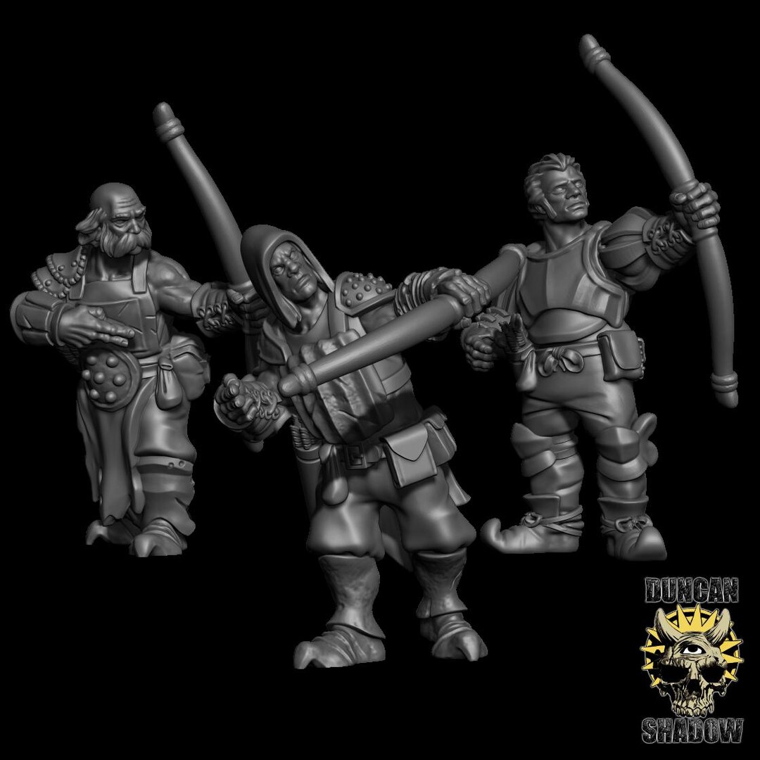 Thugs With Bows 3D Printed Resin Miniature | Tabletop Role Playing ...