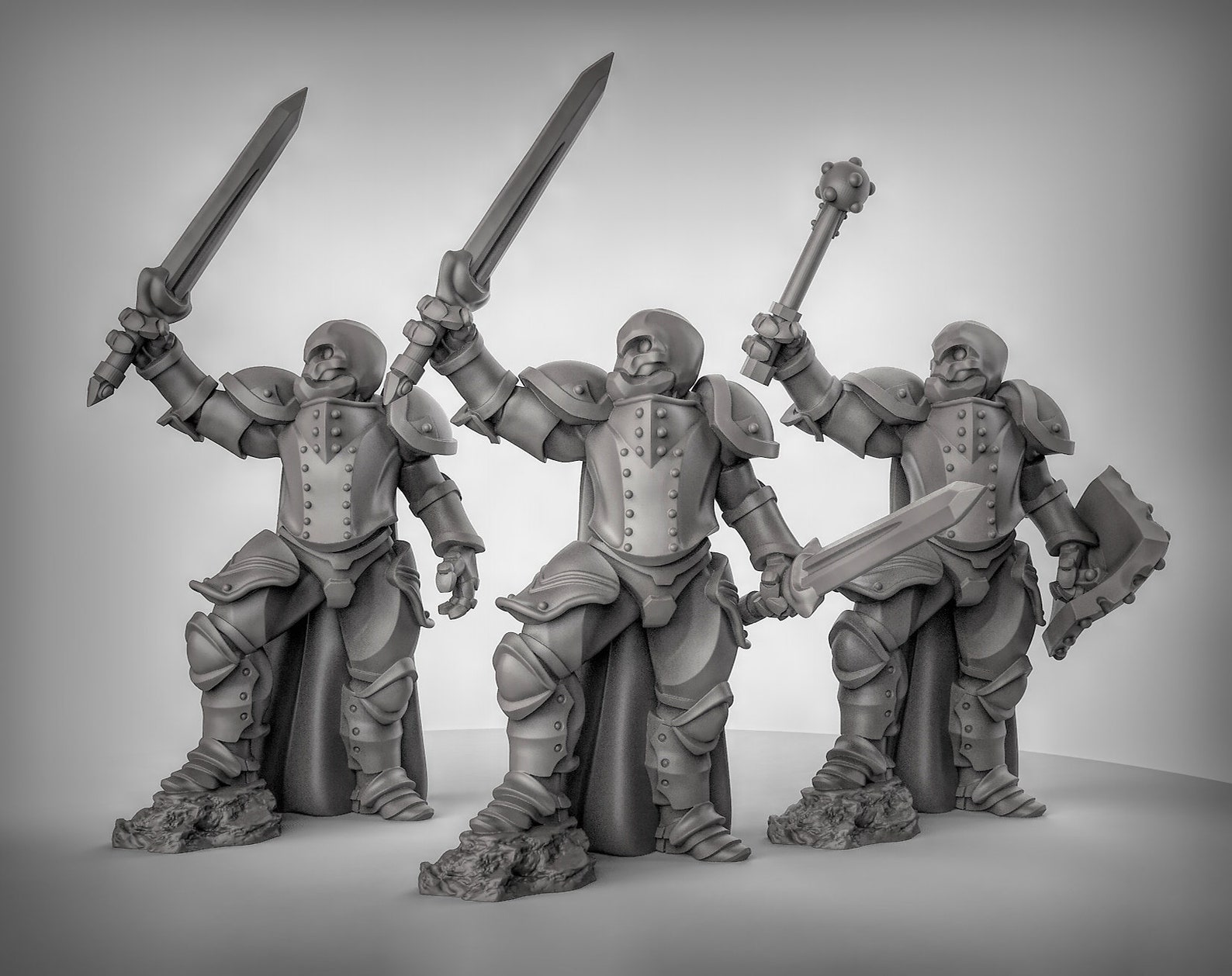 Warforged Fighter 3D Printed Resin Miniature Set V2 | Tabletop Role ...