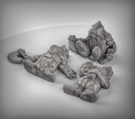 Dead Dwarf Miniature for Tabletop RPGs|Dungeons and Dragons Role ...