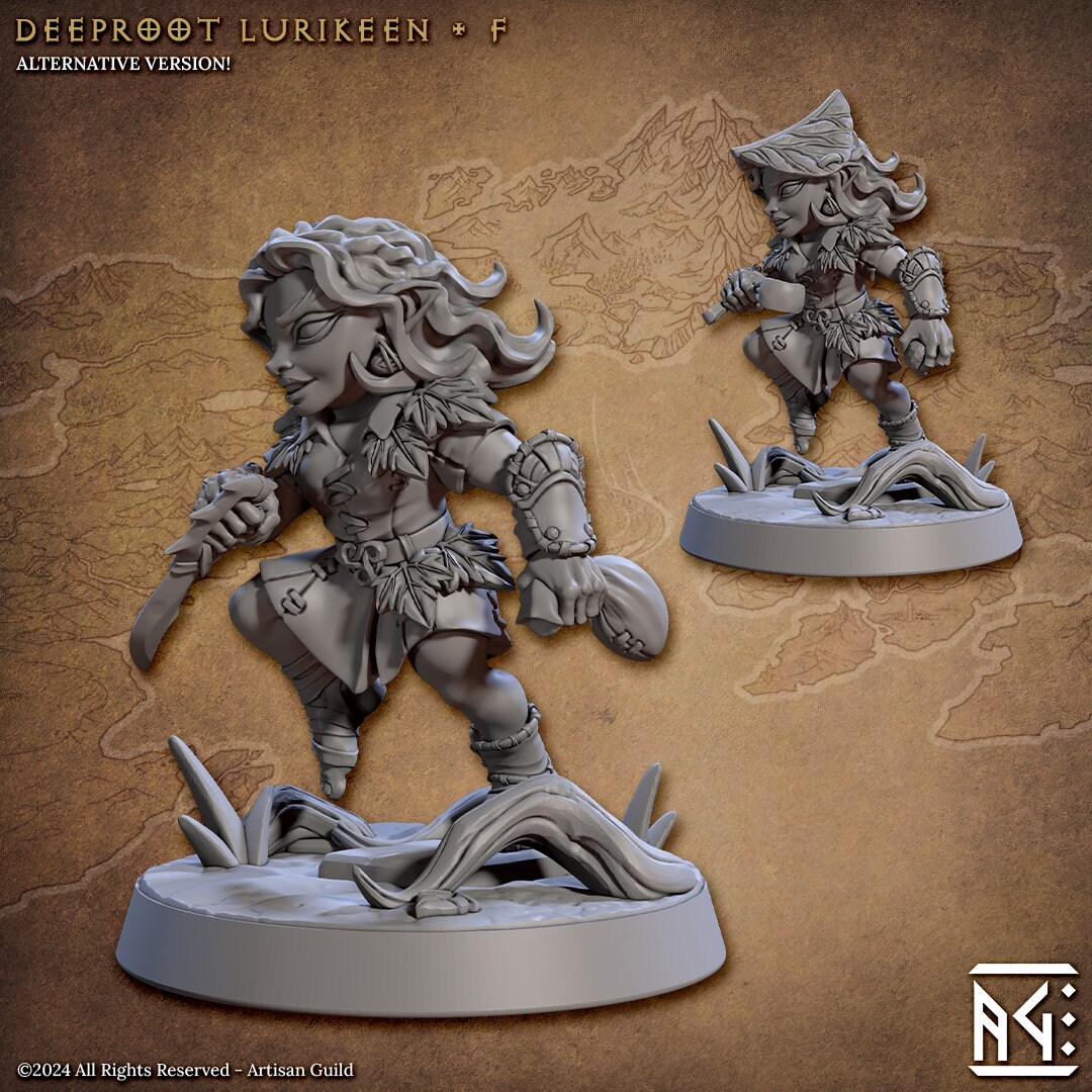 Deeproot Lurikeen Forest Gnome V6 (25mm Base) 3D Printed Resin Miniature | Tabletop RPG ...
