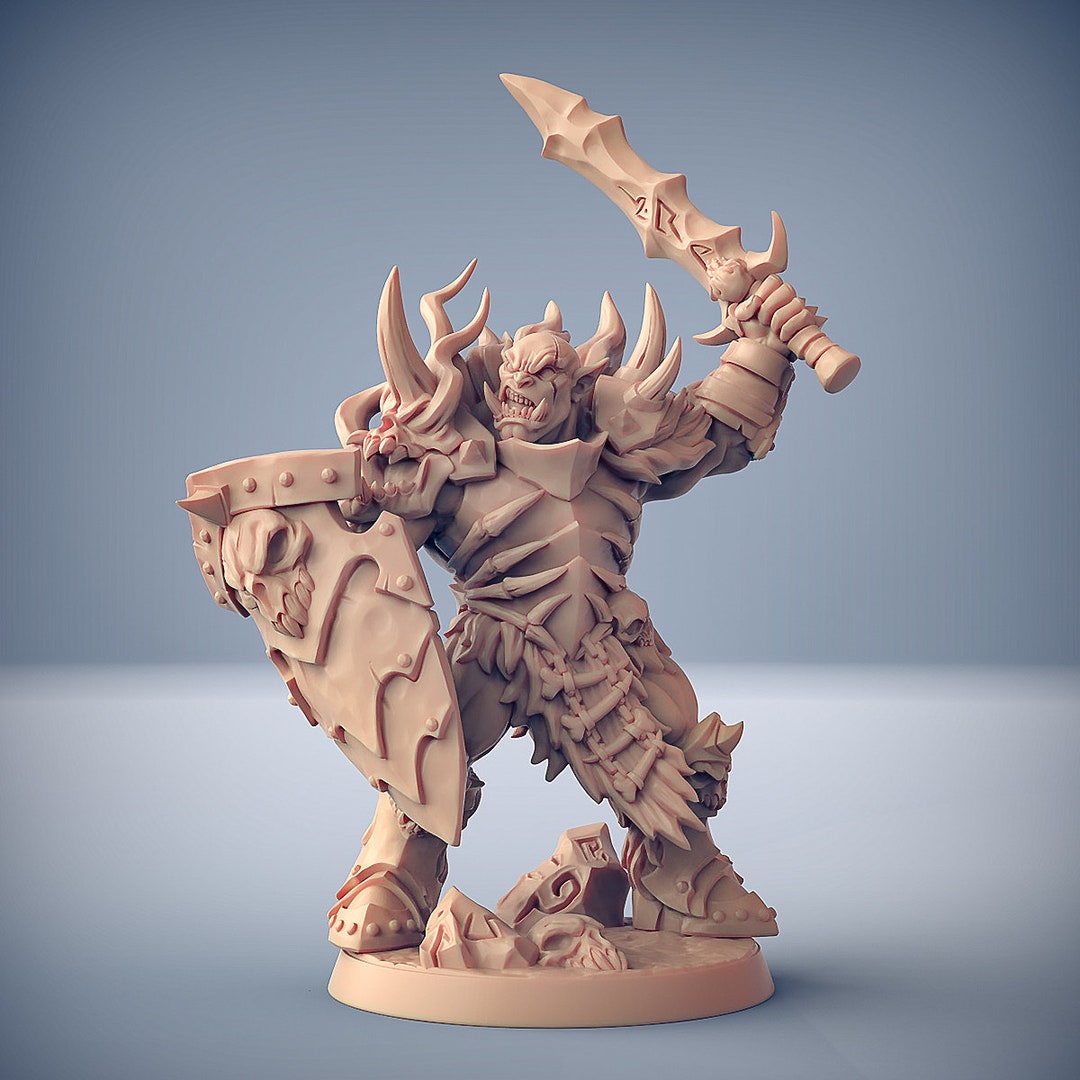 Frostmetal Orc V2 3D Printed Resin Miniature Tabletop Role Playing ...