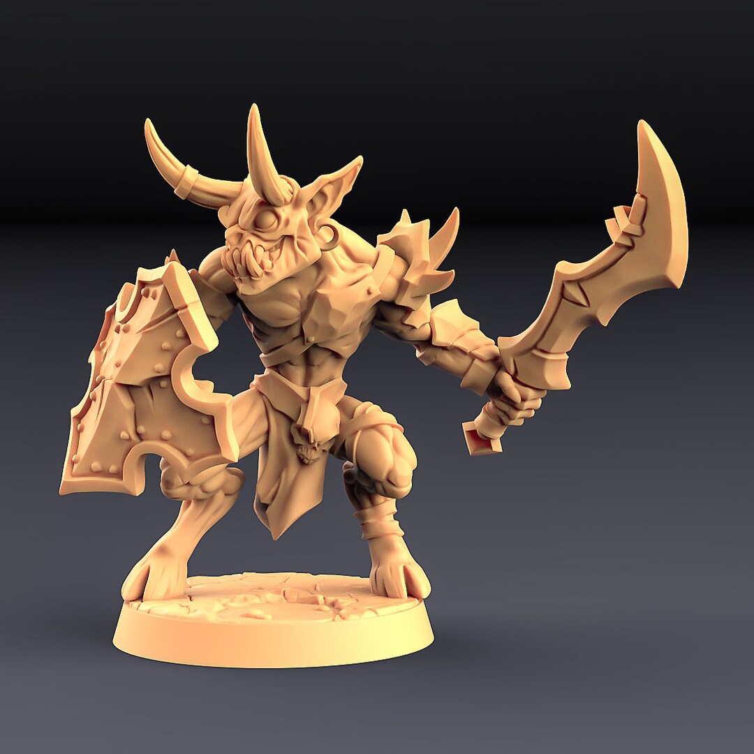 Abyss Demon Grunt V3 3D Printed Resin Miniature | Tabletop Role Playing ...