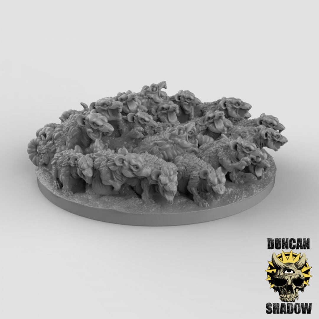 Rat Swarm ( 50mm Base) 3D Printed Resin Miniature | Tabletop Role ...