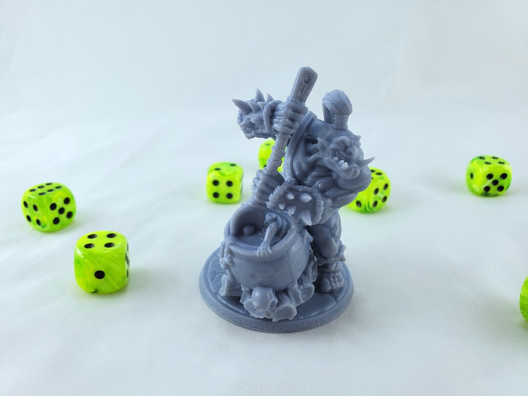 Ogre Chef ' Burtz Dwarfstew' 3D Printed Resin Miniature Tabletop Role ...