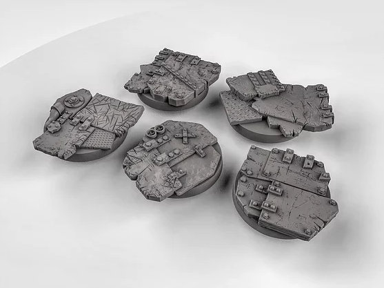 Scrap Metal Miniature Base Set 3D Printed Resin Miniature | Etsy