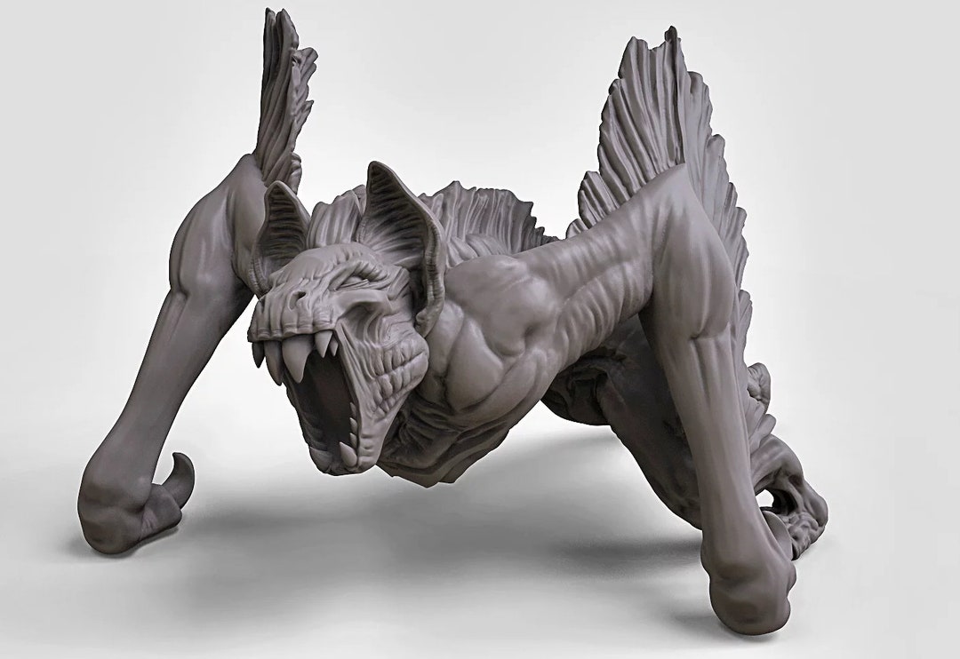 Dire Bat 3D Printed Resin Miniature | Tabletop Role Playing | Dungeons ...