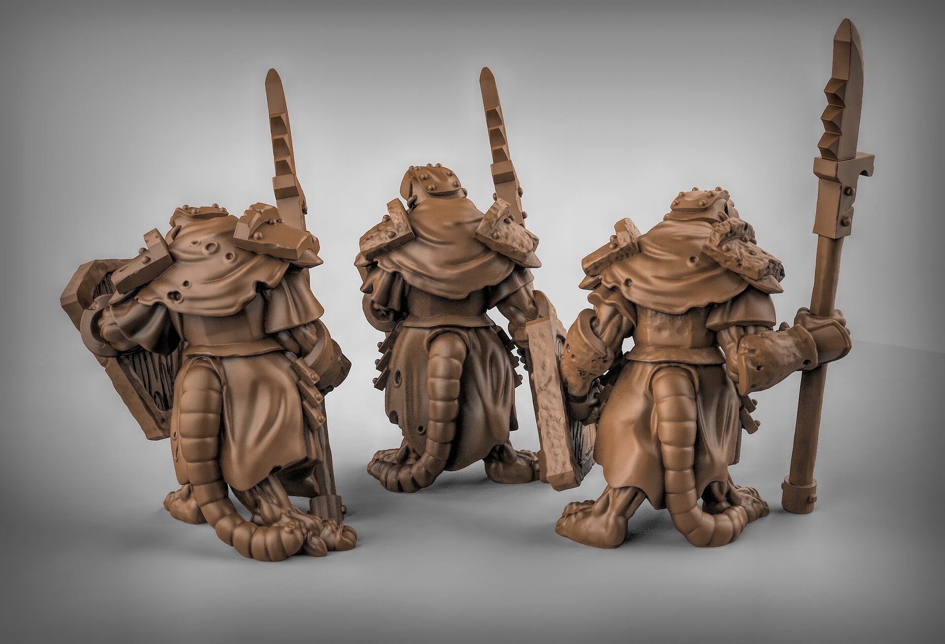 Armored Rat Men With Shields 3D Printed Resin Miniature - Etsy