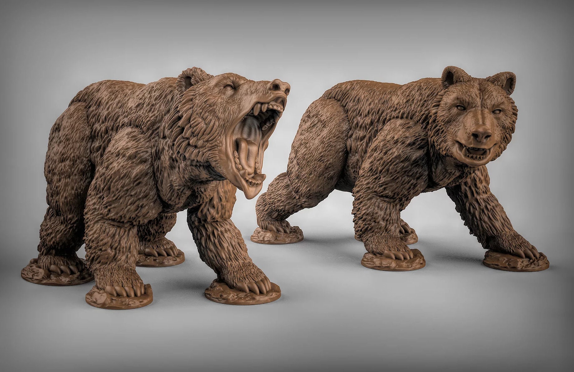 Brown Bear 3D Printed Resin Miniature | Tabletop Role Playing ...