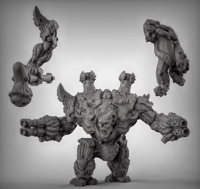 Infernal Golem V2 3D Printed Resin Miniature | Tabletop Role Playing ...