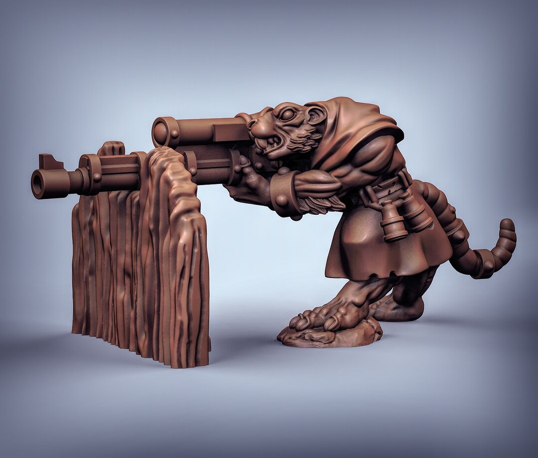 Rat Men Rifleman 3D Printed Resin Miniature | Tabletop Role Playing ...