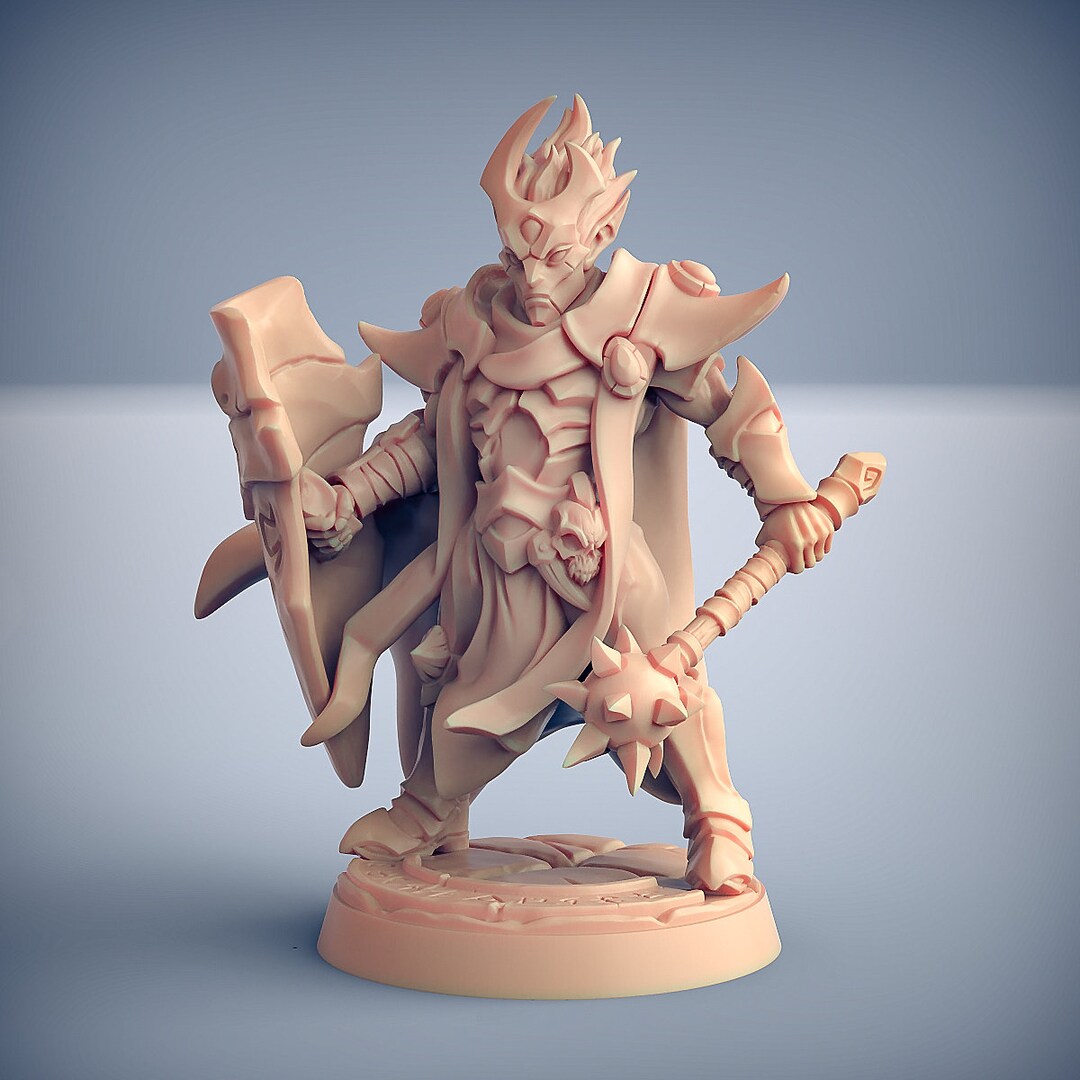 Ashen Alfar Elf Priest V1 3D Printed Resin Miniature | Tabletop Role ...