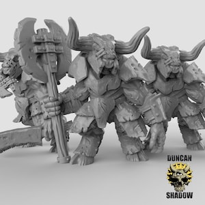 Armored Minotaur 3D Printed Resin Miniature | Tabletop Role Playing ...