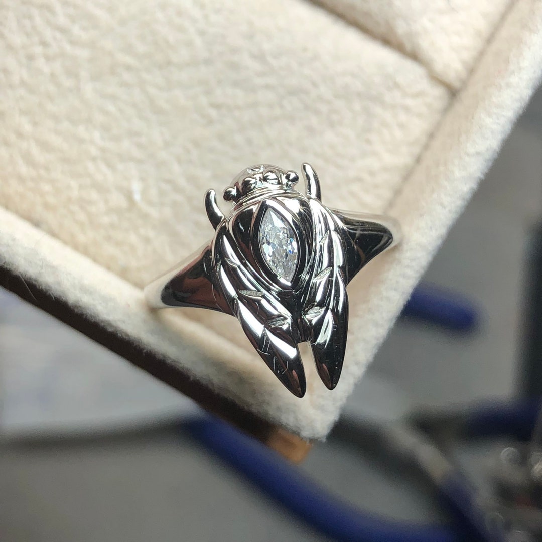 Cicada // Nature Engagement Ring | Cicada Ring | Summer Jewelry ...