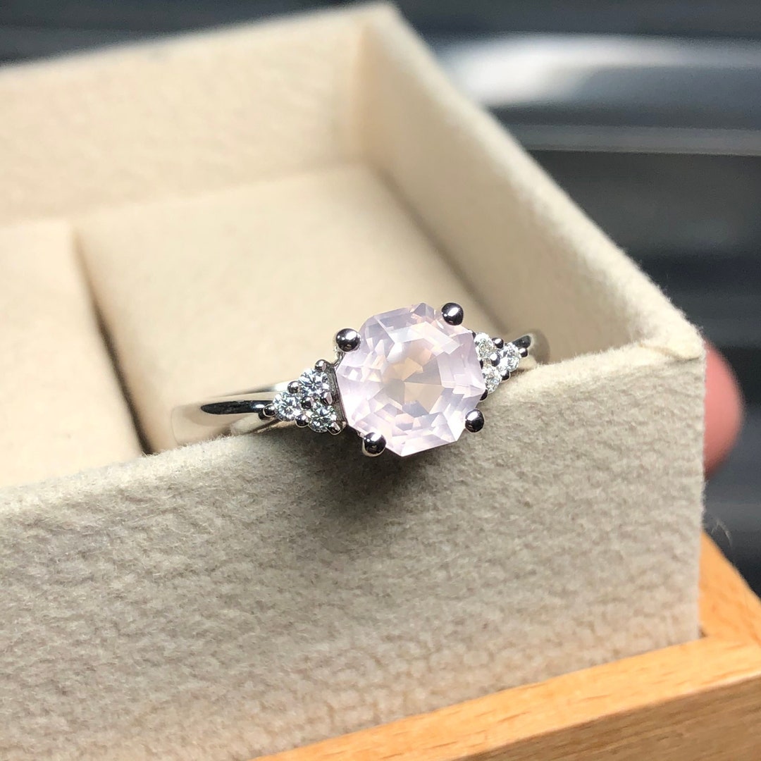 Phoebe V.2 // Rose Quartz Engagement Ring | Solid 14k Gold Rose Quartz ...