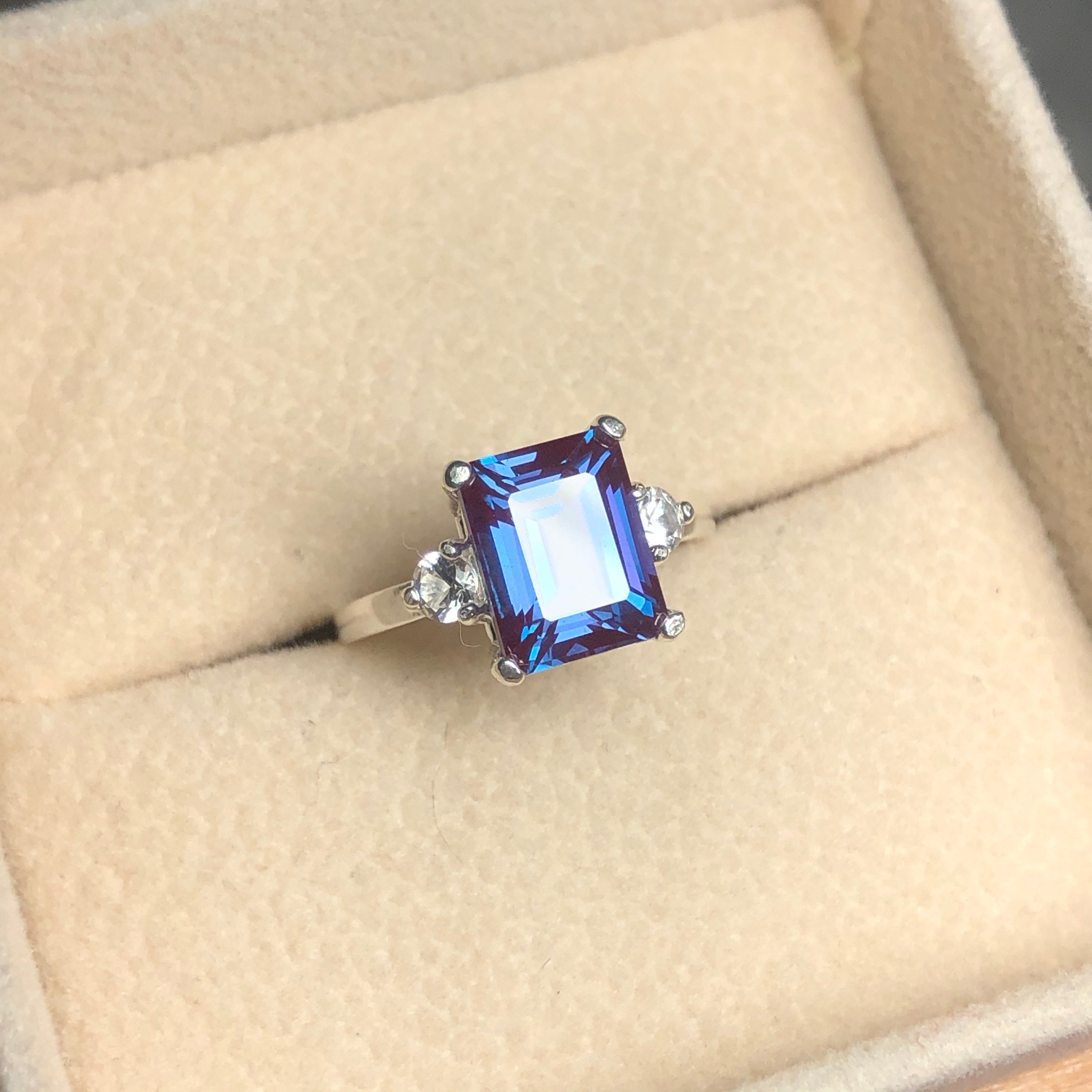 Royalty // Emerald Cut Ring | Emerald Engagement Ring | Three Stone ...