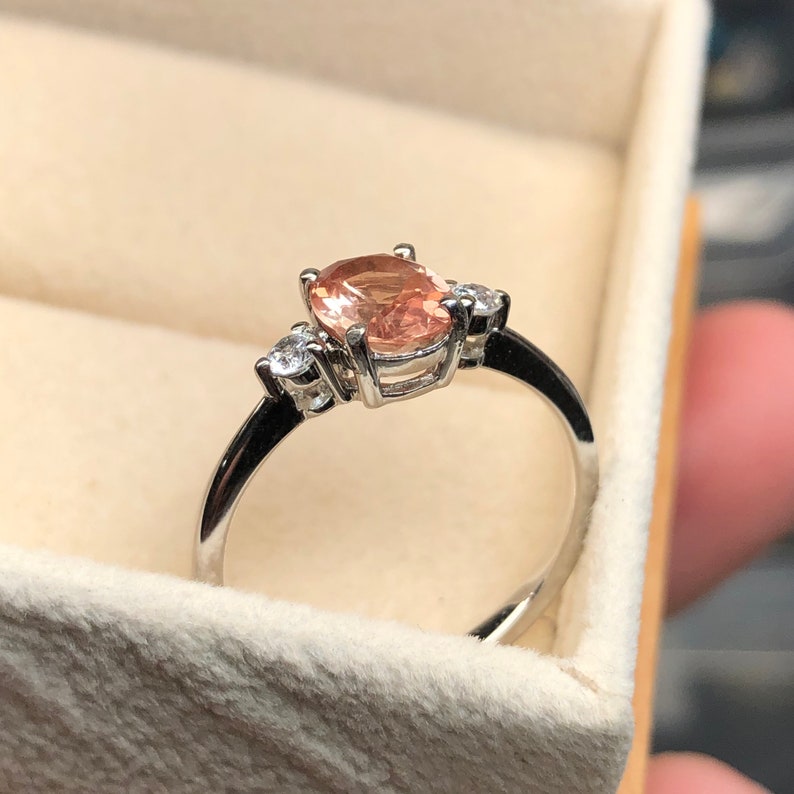 Sunstone Iapetus V. 2 // Oval Cut Gemstone Ring | Accented Oval Ring ...