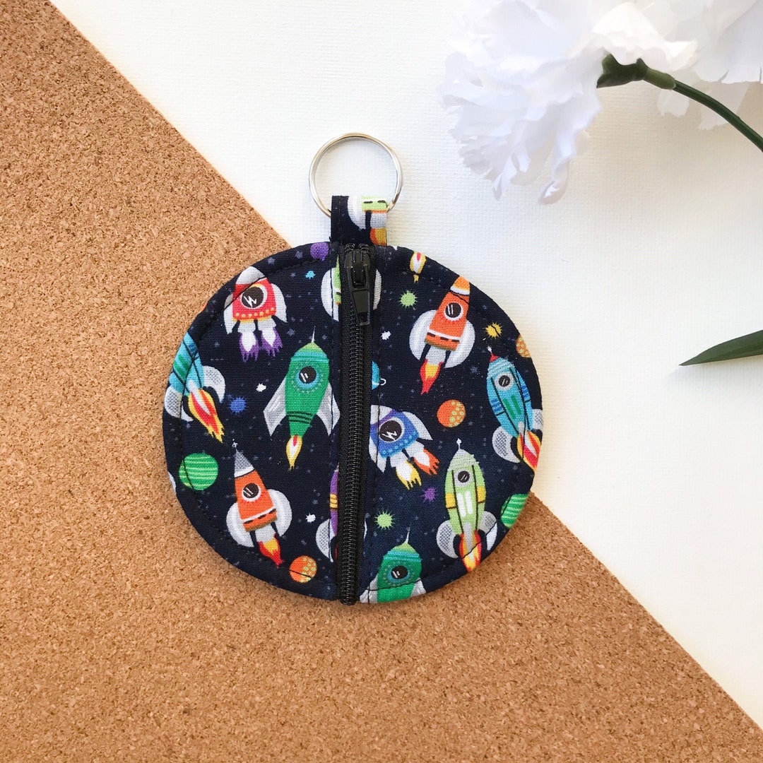 Earbud Pouch Rocket Ship Space // Coin Purse // AirPod Case // - Etsy