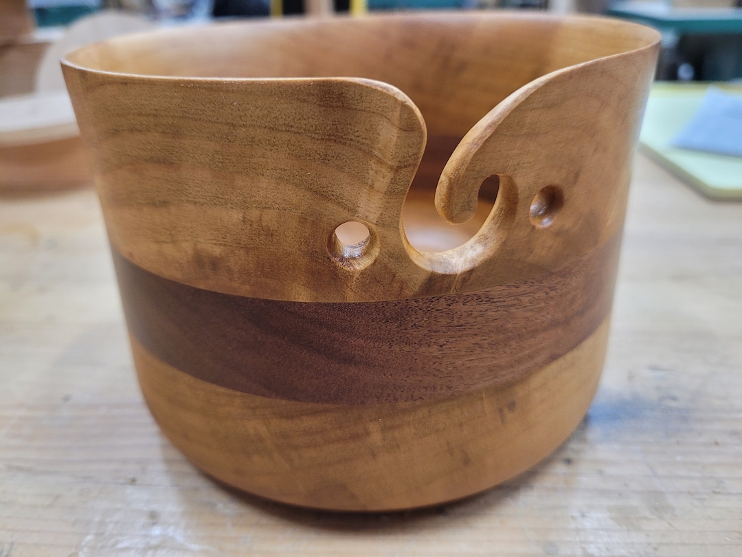 Bowl #98 is a Hand Made Yarn Bowl From Recovered Alder and Mahogany ...