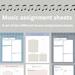 Music Assignment Sheets Piano Lessons Music Lessons Teacher Printable ...