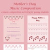 Mother's Day Composition Piano Lesson Activity Music Lesson Homeschool ...