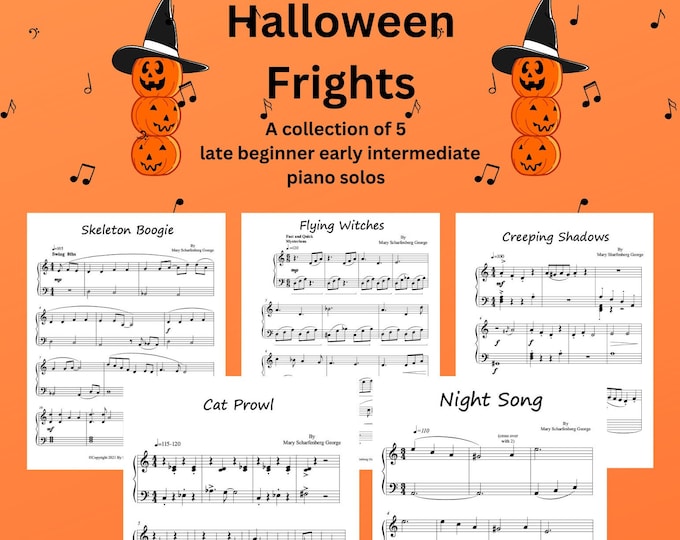 BLACK CAT DANCE 8x10 Vintage Halloween Sheet Music Cover Art Goth ...