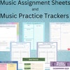 Music Practice Tracker Scale Tracker Repertoire List Piano Lesson Music ...