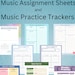 Music Lesson Tracker Music Assignment Sheet Music Printable Lesson ...