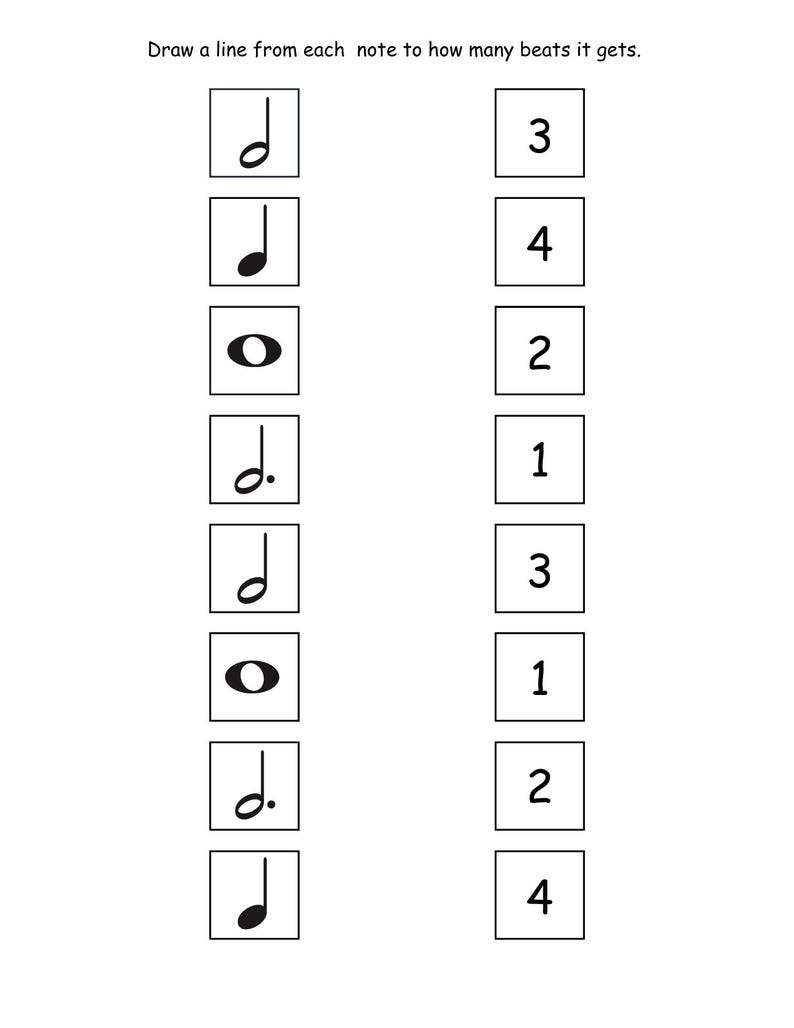 Music Note Worksheets Music Theory Worksheets Music Printable Music ...
