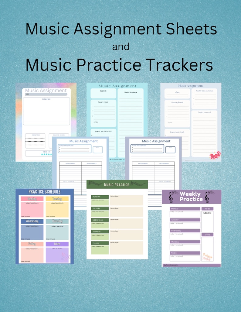 Music Assignment Sheets Piano Lessons Music Lessons Teacher Printable ...