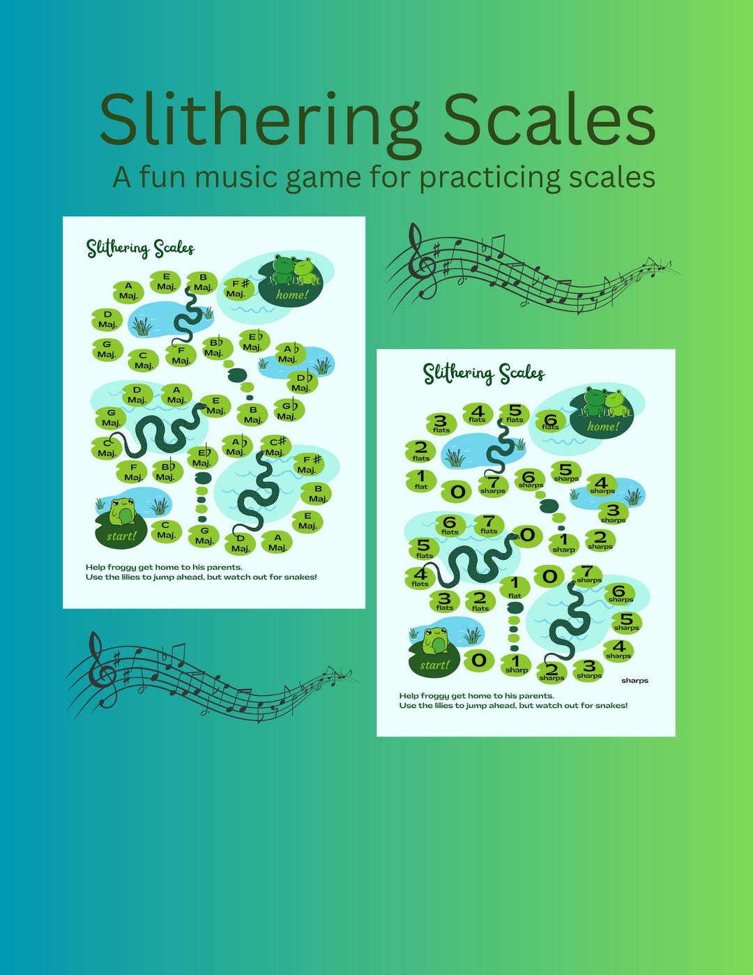 Piano Game Slithering Scales Group Piano Lesson Group Music Lesson ...