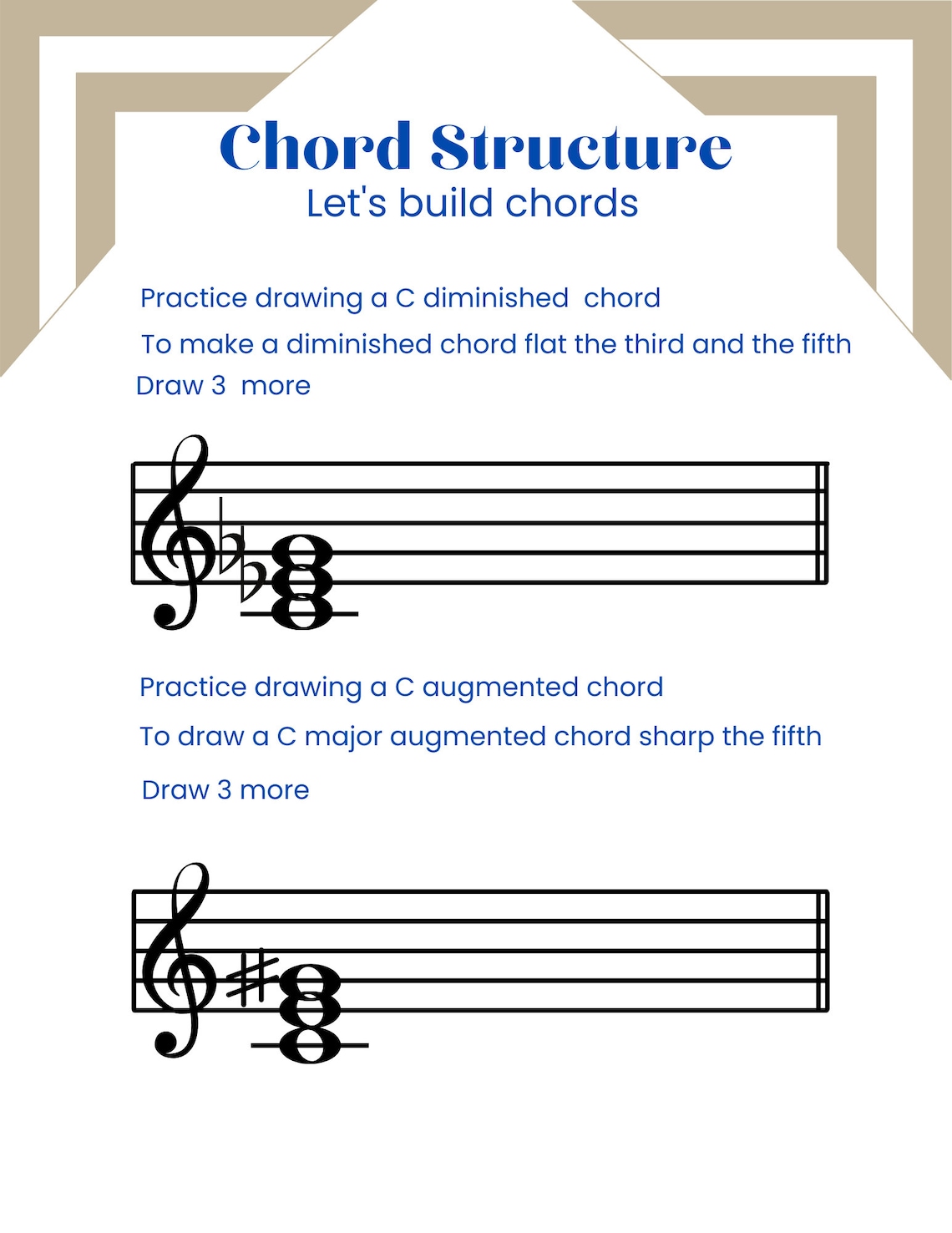 Piano Worksheets Building Chords Music Worksheets Homeschool Worksheets ...