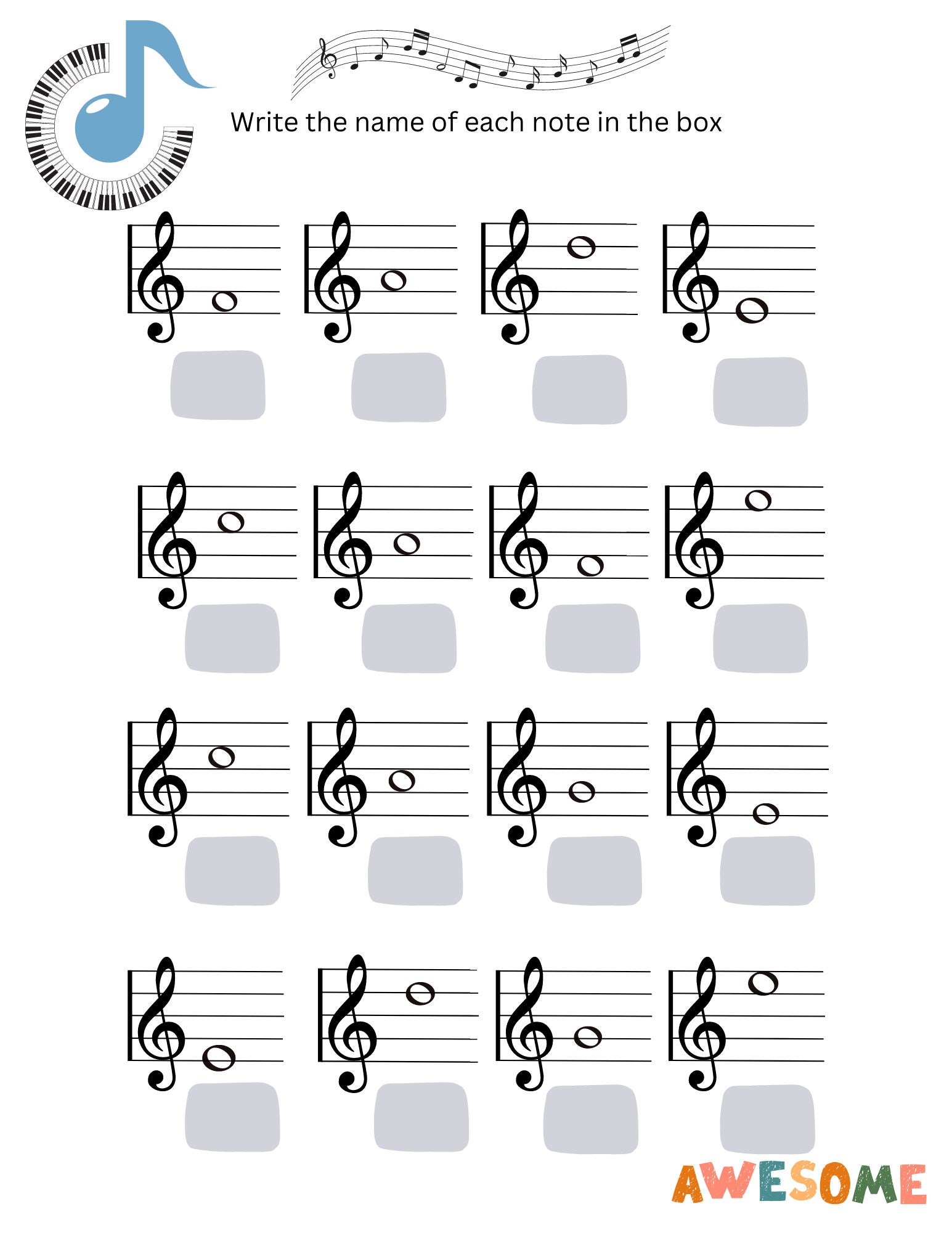Music Worksheets Music Printable Piano Lesson Music Lesson Homeschool ...