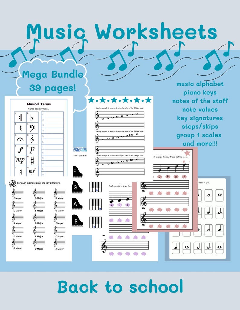 Music Worksheets Piano Worksheets Music Theory Worksheets Back to ...