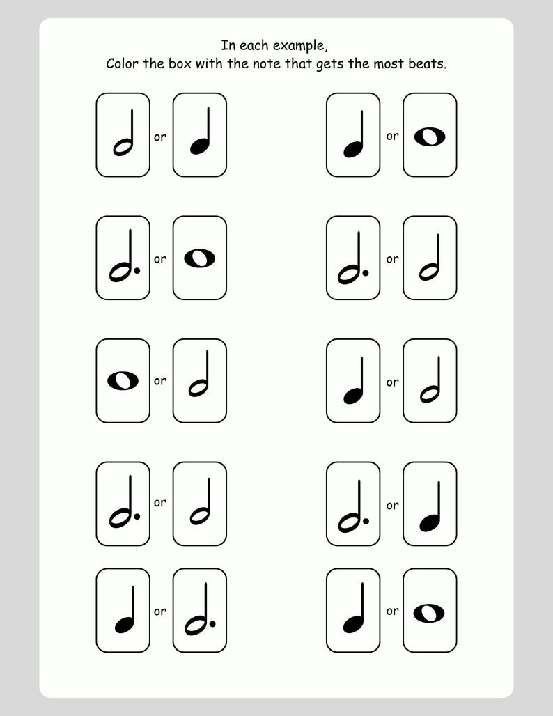 Music Note Worksheets Music Theory Worksheets Music Printable Music ...