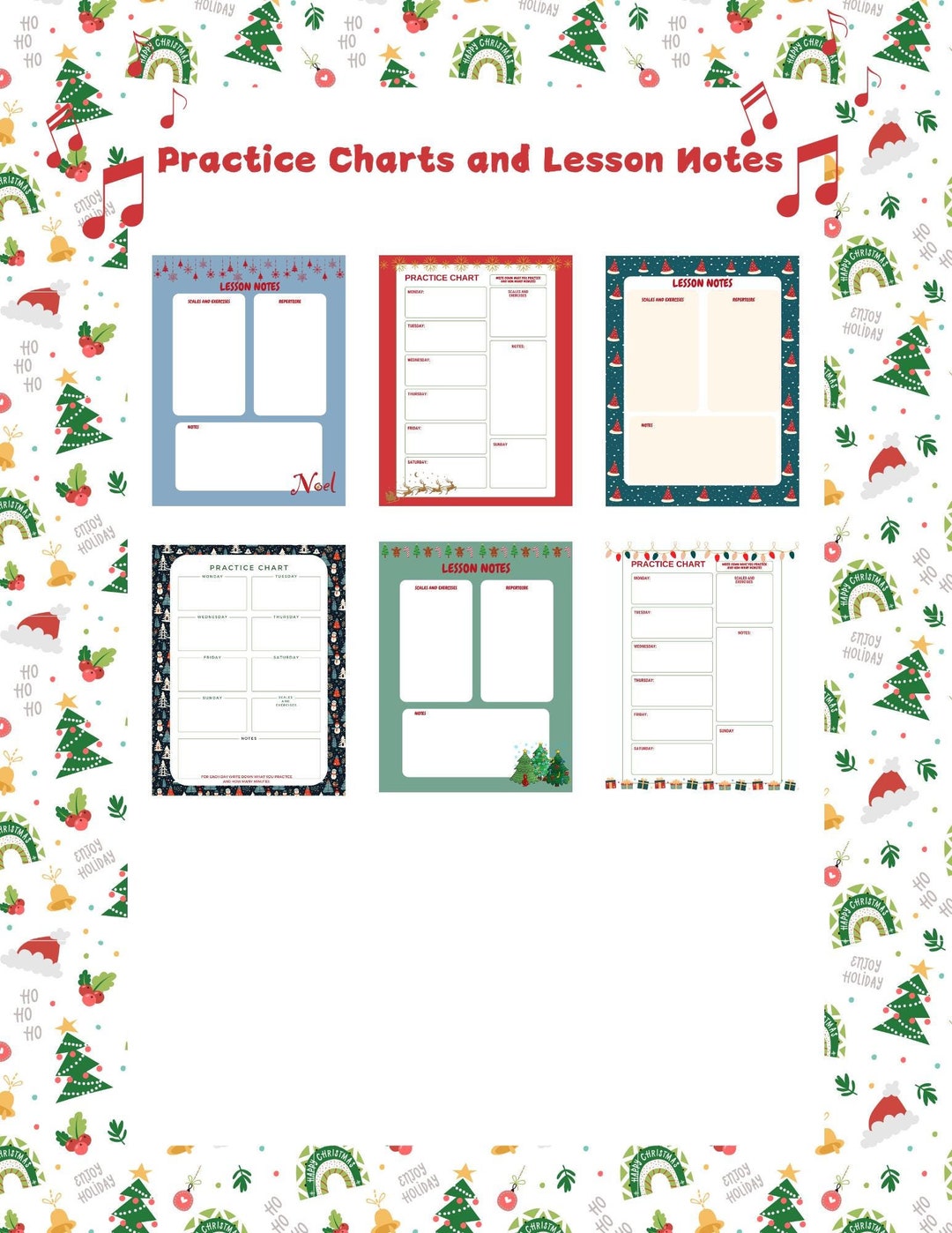 Music Lesson Practice Charts Lesson Notes Music Lesson Piano Lesson ...
