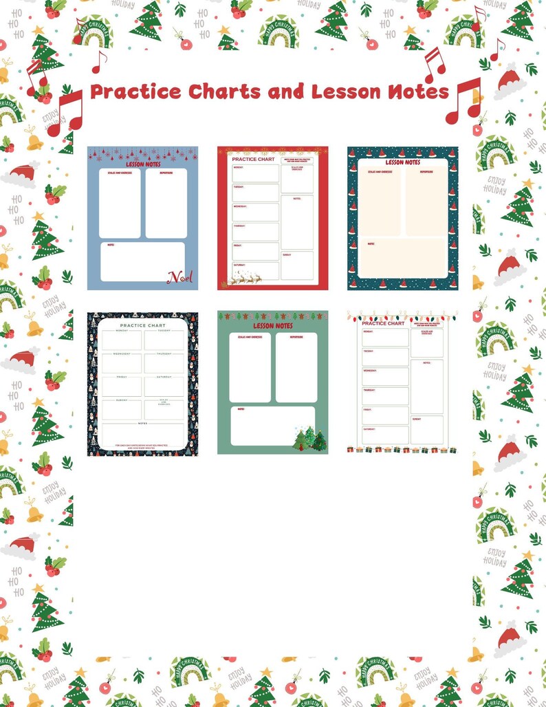 Music Lesson Practice Charts Lesson Notes Music Lesson Piano Lesson ...