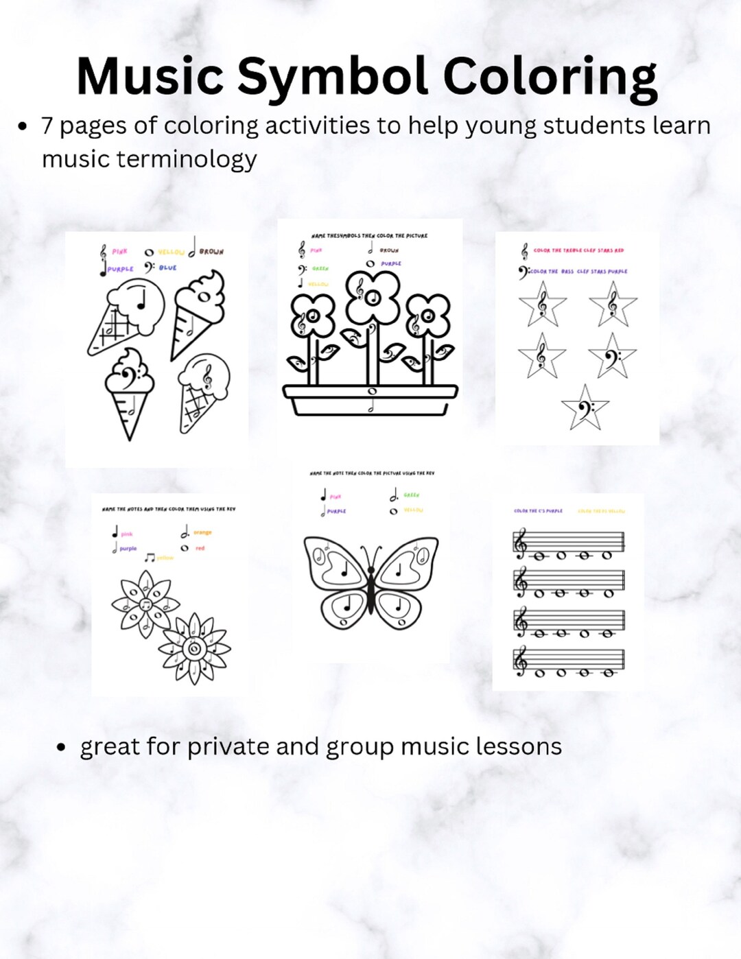 Piano Lesson Music Lesson Homeschool Worksheet Music Printable Music ...