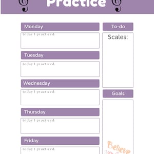 Music Assignment Sheets Piano Lessons Music Lessons Teacher Printable ...