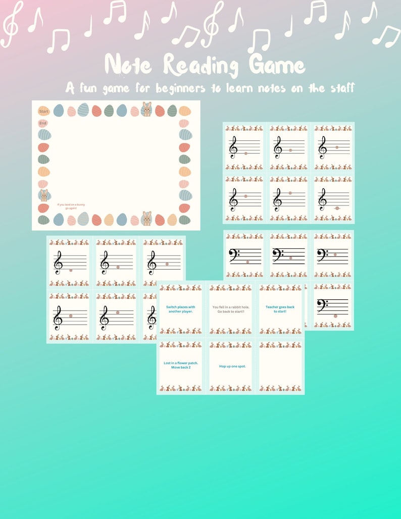 Music Game Piano Lesson Game Group Piano Activity Homeschool Music ...